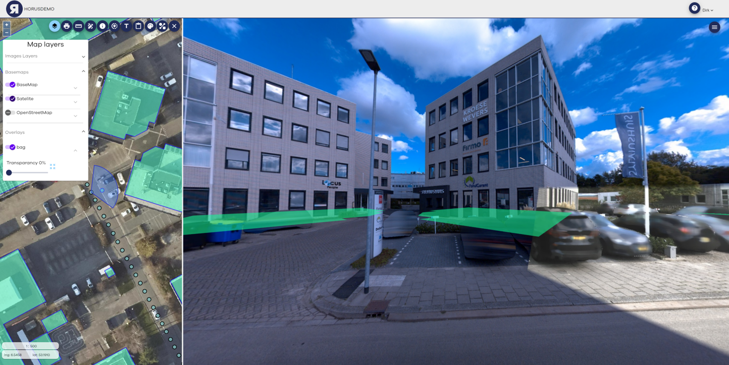 Panoramic imagery & GIS viewer - Geo-matching