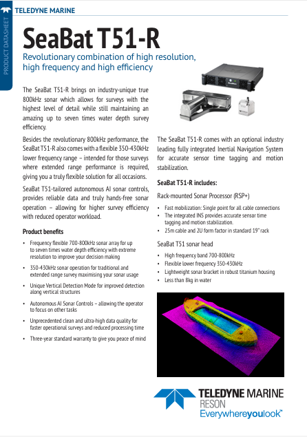 SeaBat T51-R - Geo-matching