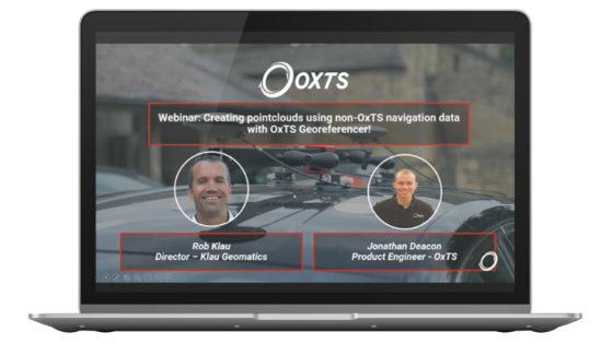 Webinar recording - creating pointclouds with non-OxTS navigation data using OxTS Georeferencer ...