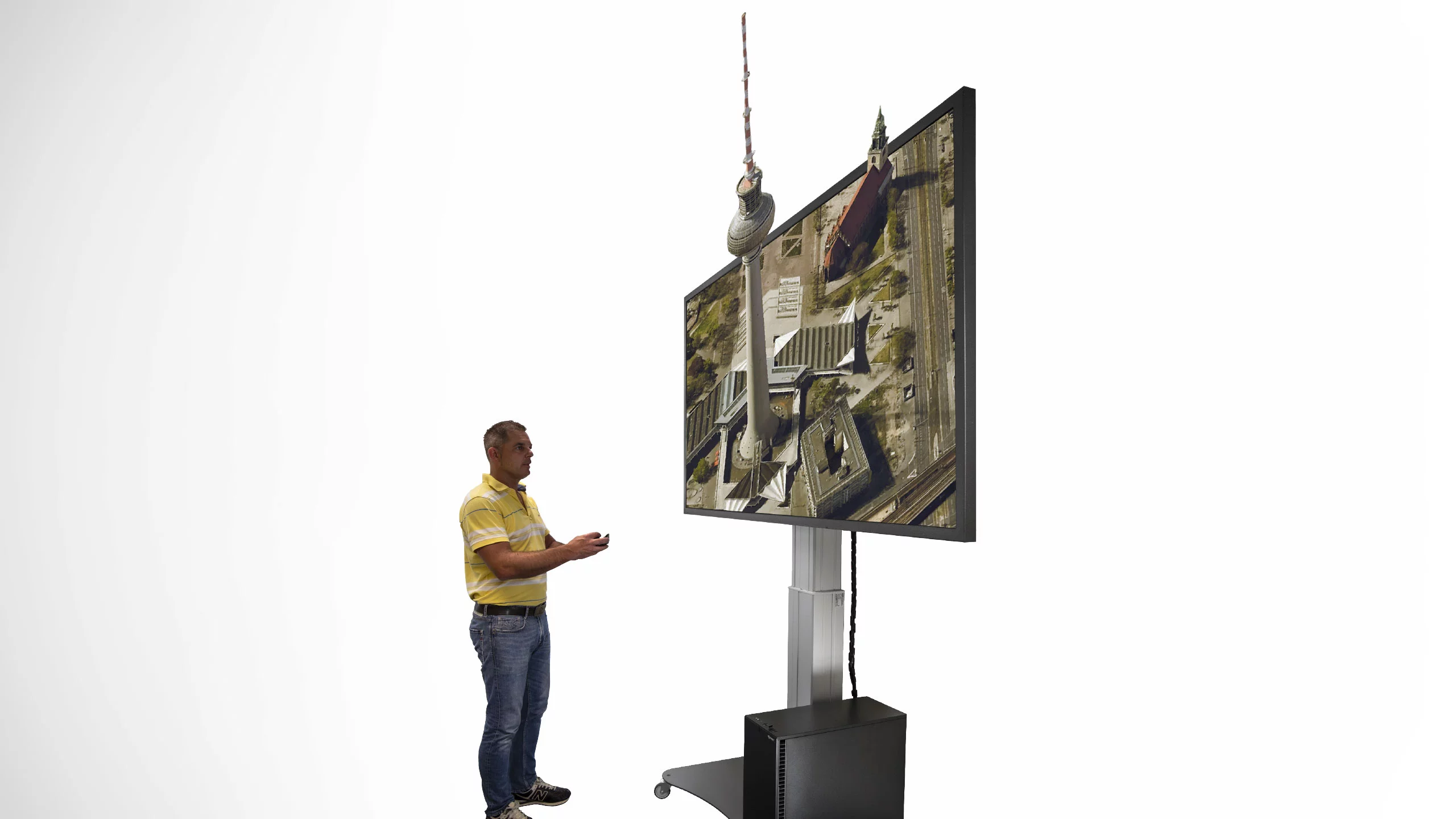 3D GLOBE VIEW - 80“ passive 3D-Stereo Monitor - Geo-matching