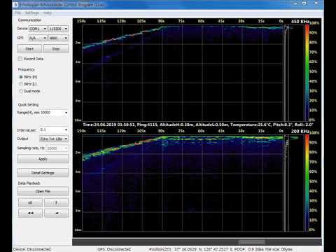 Echologger ECT D24 on an autonomous boat - Geo-matching