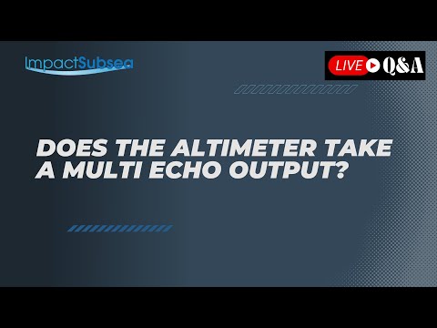 ROV / AUV Altimeter ISA500 - Does the altimeter take a multi echo ...