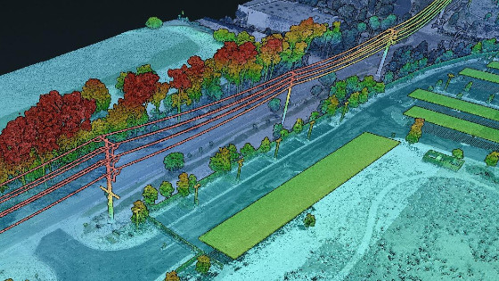 Power Line Surveying with LiDAR - Geo-matching