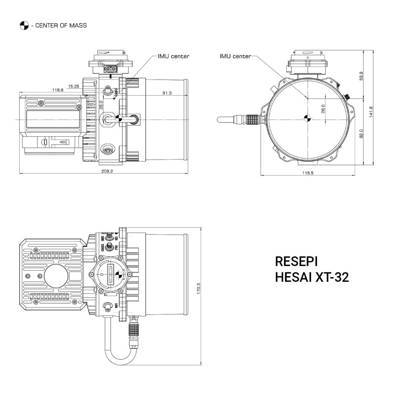 RESEPI Hesai XT-32 – LiDAR and RGB Remote Sensing Payload Instrument ...