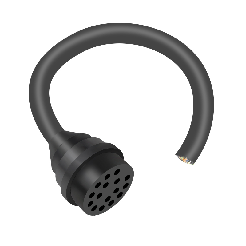Circular Series 12/16/25 Pins Female Inline Underwater Connectors for ...