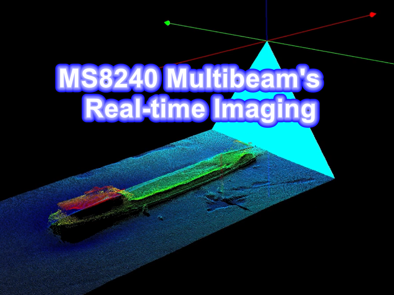 MS8240 multibeam's real-time imaging of underwater target - Geo-matching