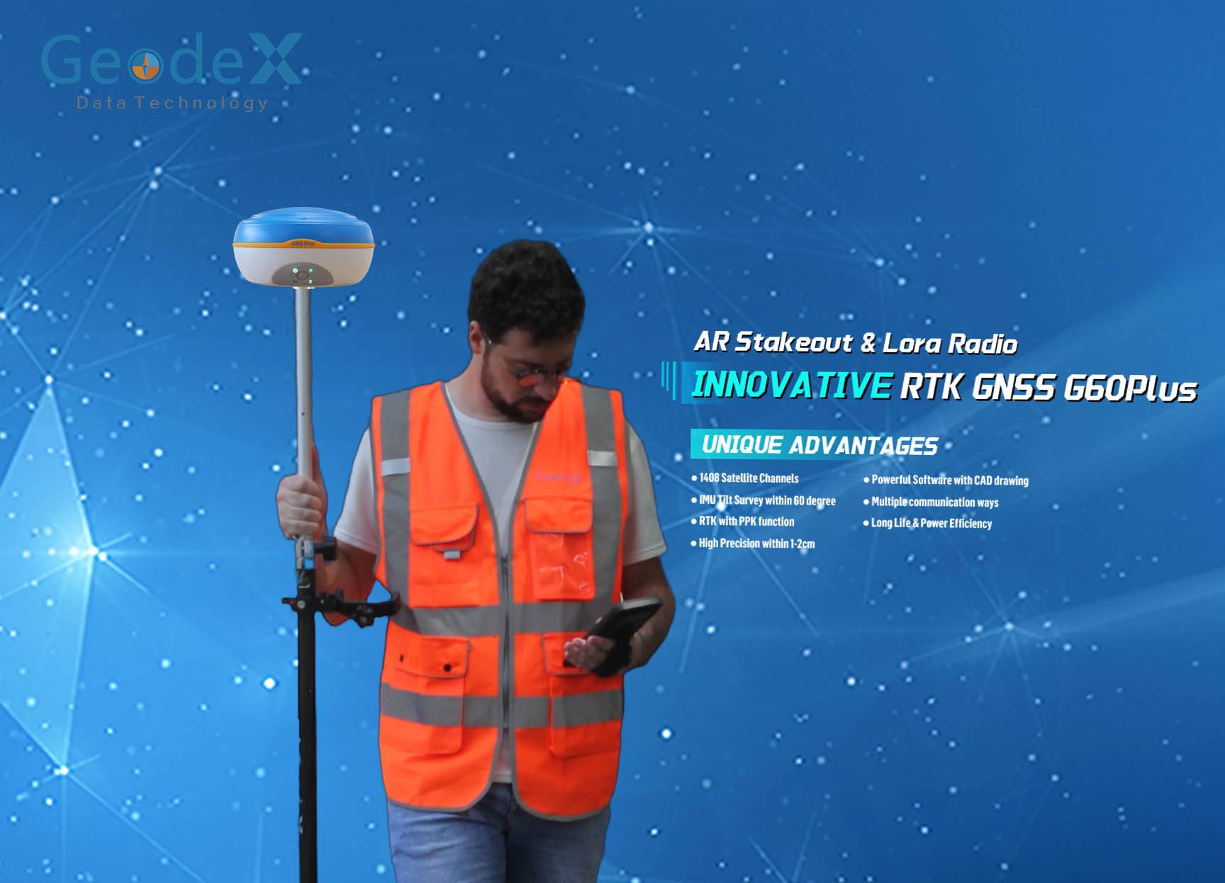 Innovative IMU RTK GNSS Receiver G60Pro Surveying System - Geo-matching