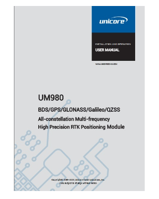 UM980 All-constellation, All-Frequency, High Precision RTK Positioning ...