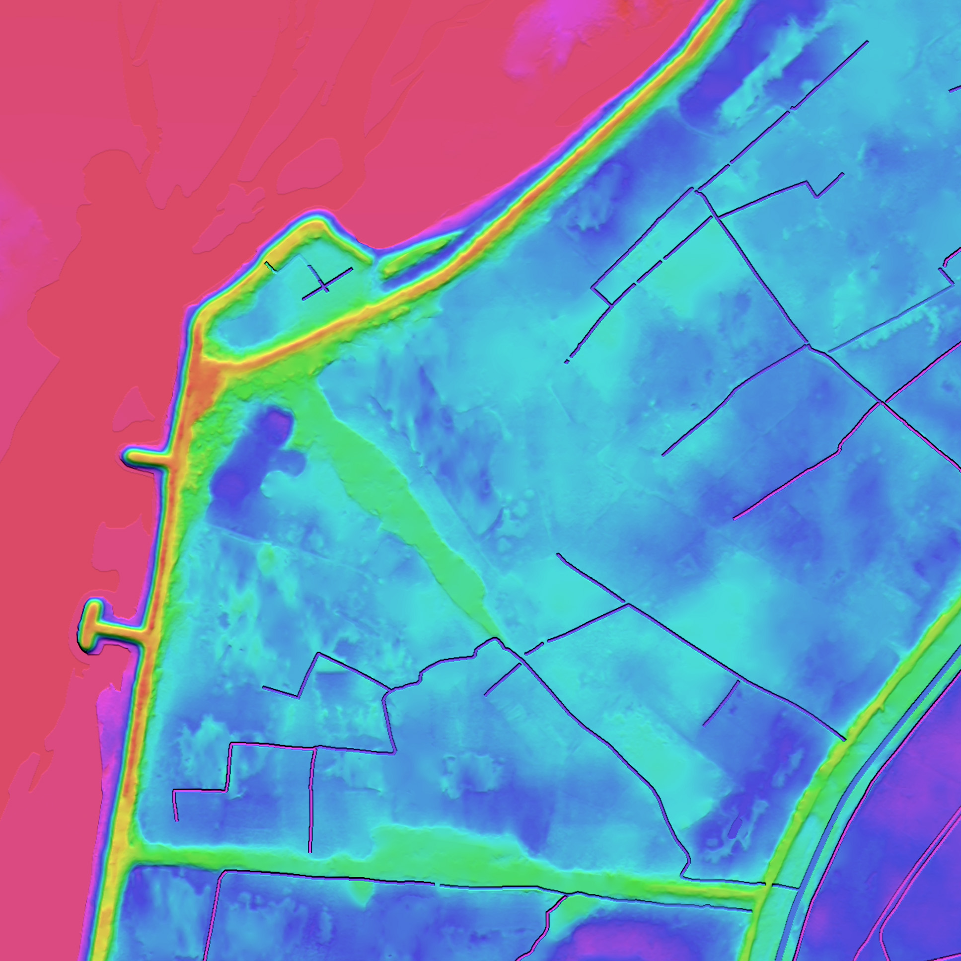 Hydro-Enforced Digital Terrain Model (HDTM) - Geo-matching