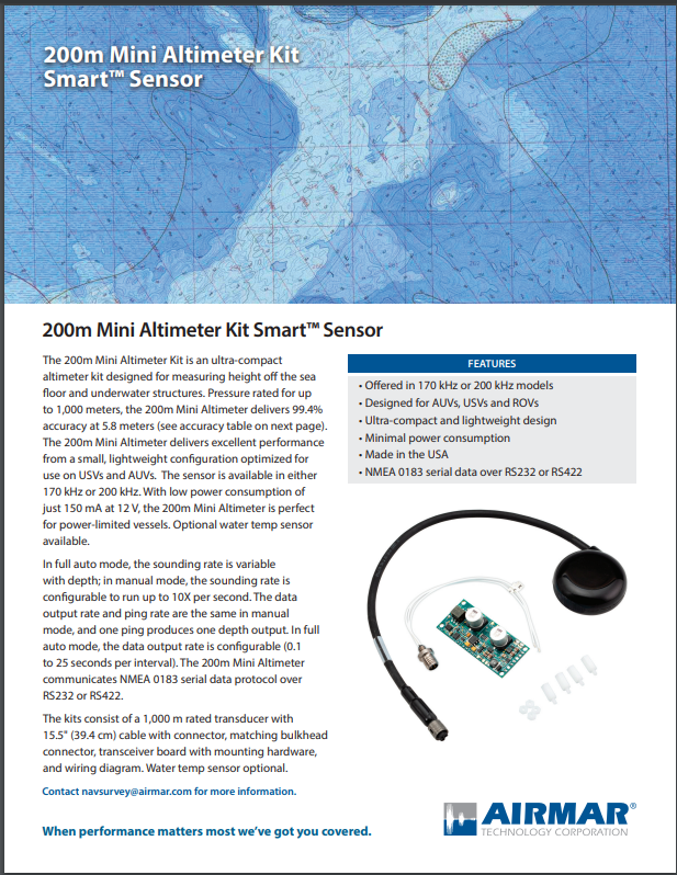 200m Mini Altimeter Kit Smart™ Sensor - Geo-matching
