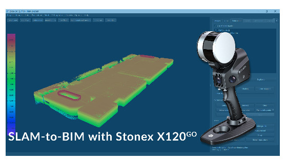 SLAM-to-BIM with Stonex X120GO - Geo-matching