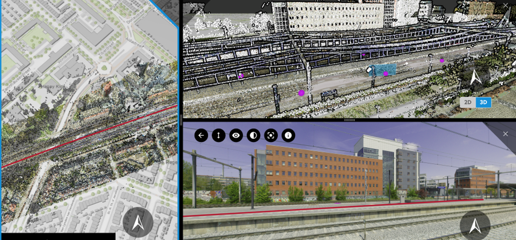 Viewer for mobile mapping & aerial data GEORIZON - Geo-matching