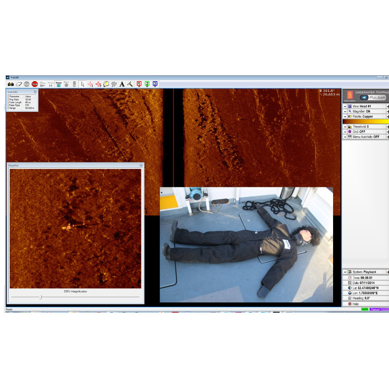 Pulsar - high resolution side scan sonar - Geo-matching