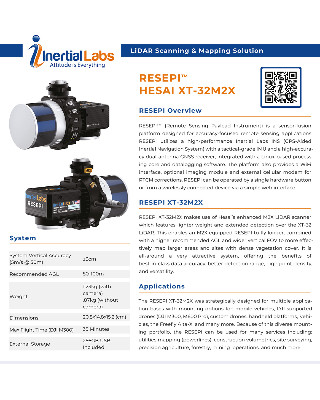 RESEPI Hesai XT-32M2X – LiDAR and RGB Remote Sensing Payload Instrument ...