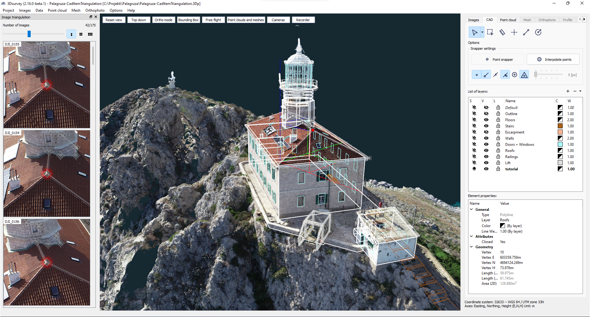 3Dsurvey Software - Geo-matching