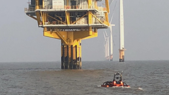 OceanAlpha USV Surveys Offshore Wind Farm Turbine Piles and Cable ...