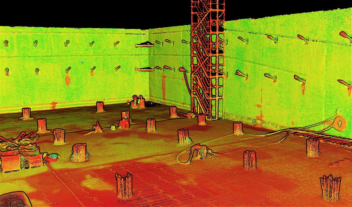 SLAM scanning walls of construction site - Geo-matching