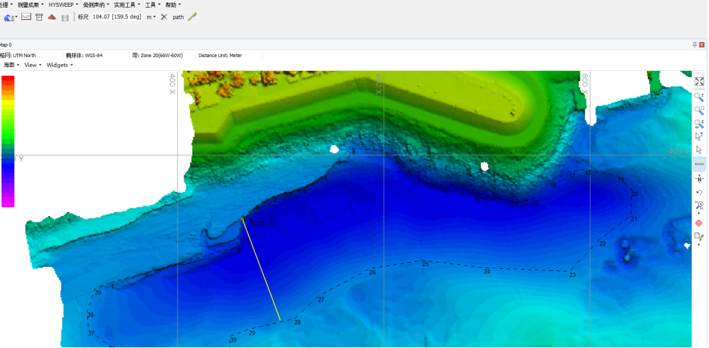 Bathymetric Survey in Base Stone Investigation by Riverside with MS400U ...