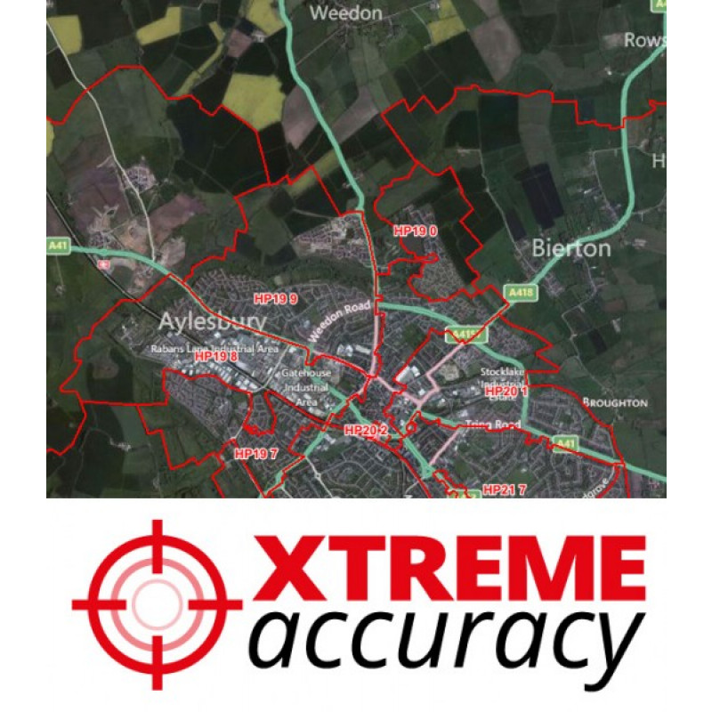 XYZ Postcode Sector Boundaries - Geo-matching