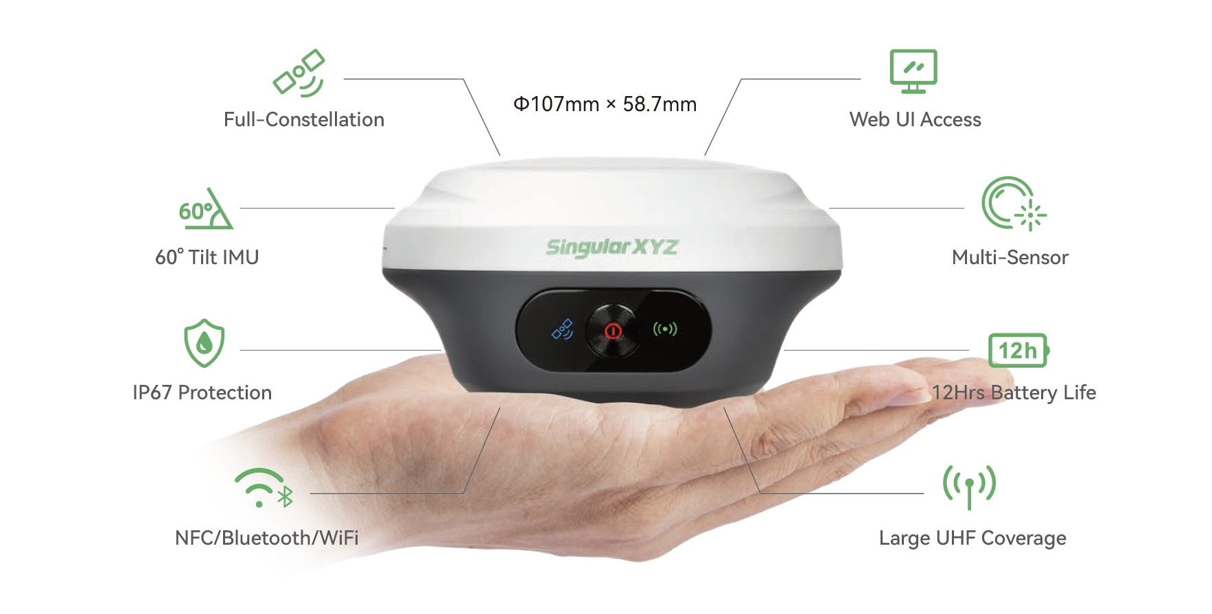 Orion ONE-AR GNSS Receiver - Geo-matching