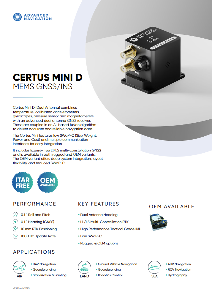 Certus Mini D - Geo-matching