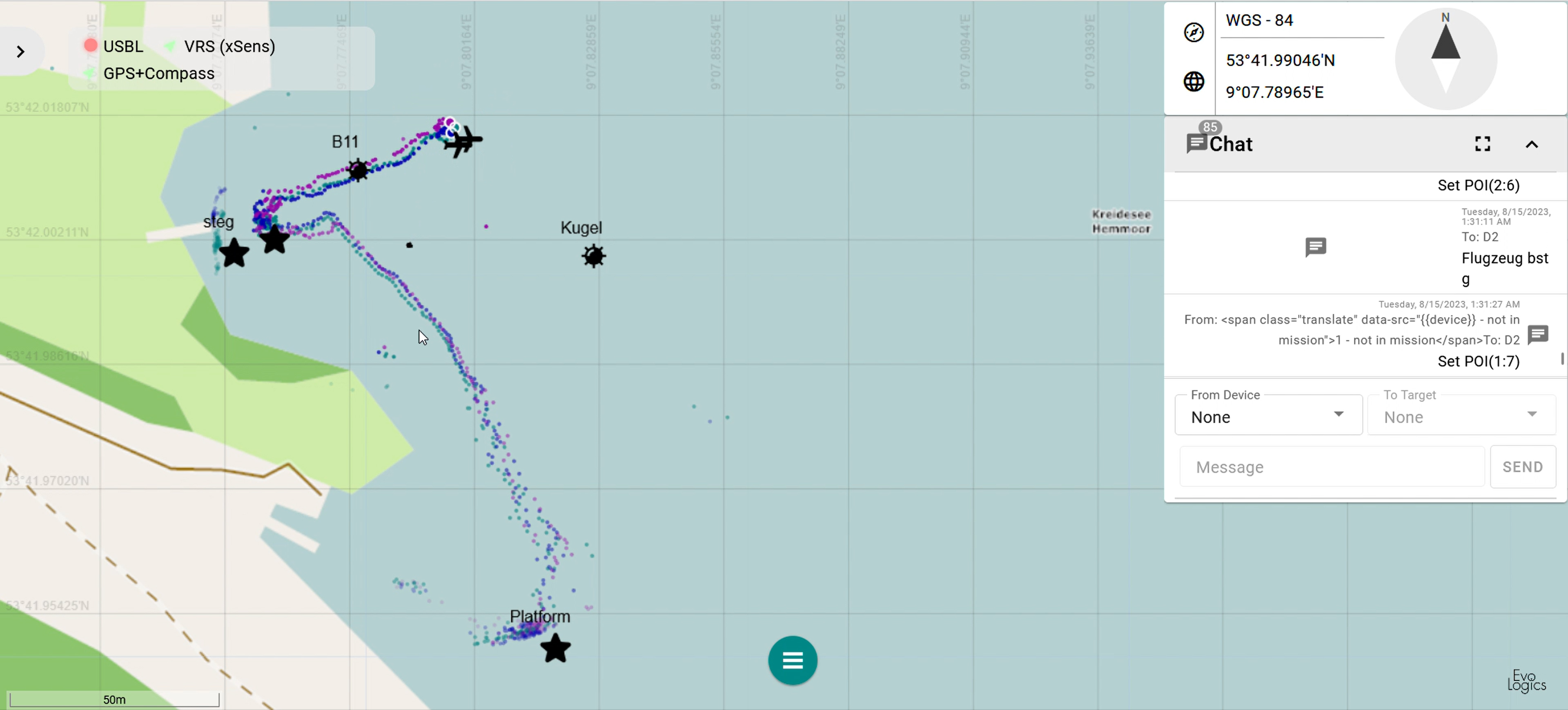 EvoLogics Sonobot with object recognition aids a diver mission in Hemmoor - Geo-matching