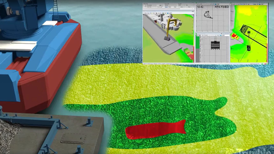Trimble Marine Construction Software - Backhoe Excavator Dredging - Geo ...