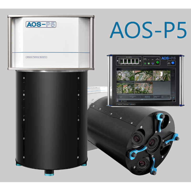 Oblique Airborne Camera System with Phase One Cameras AOS-P5 - Geo-matching